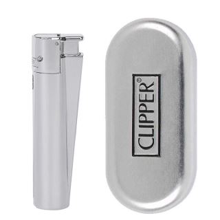 34360C - Clipper Metal Jet Flame Silver 1 ud. Mate